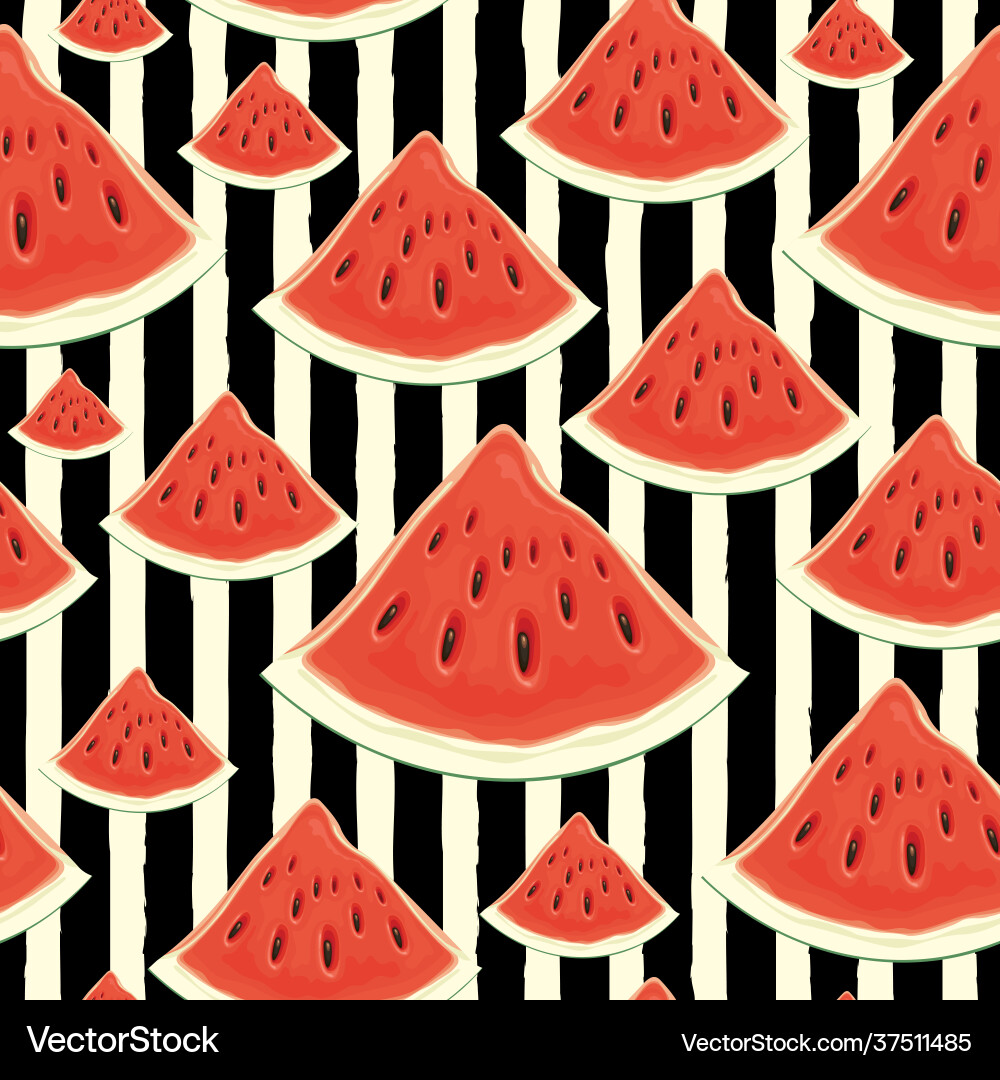 Watermelon Seamless Pattern Royalty Free Vector Image