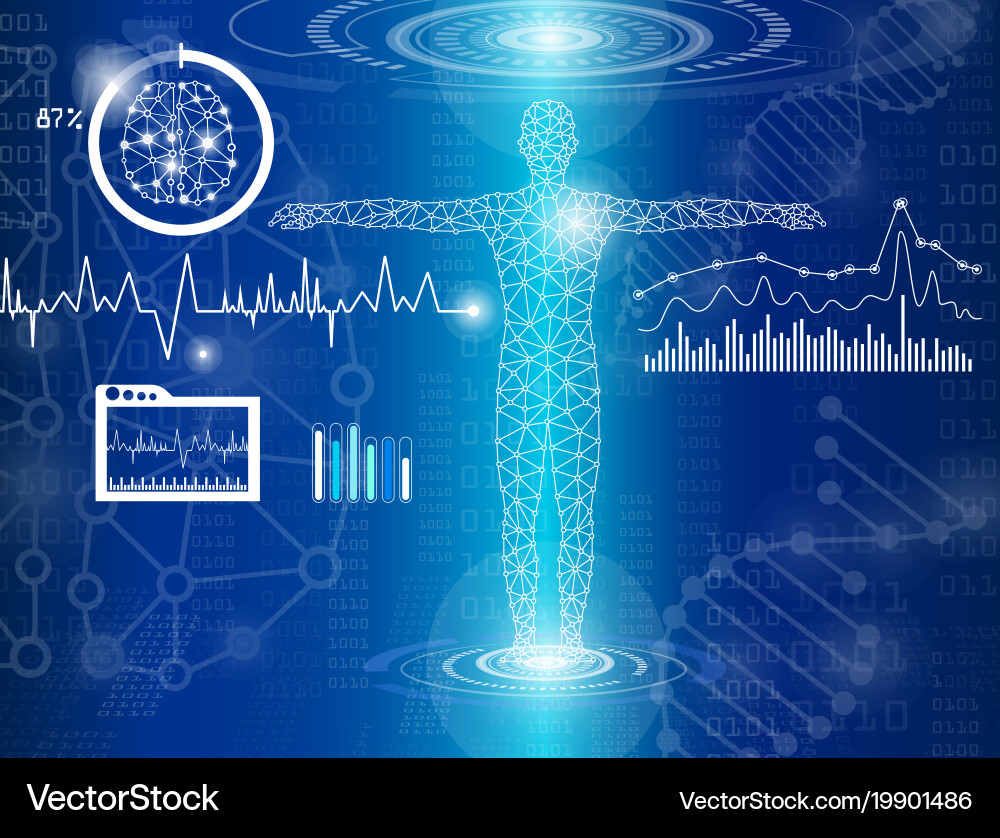 Abstract background technology concept in blue Vector Image