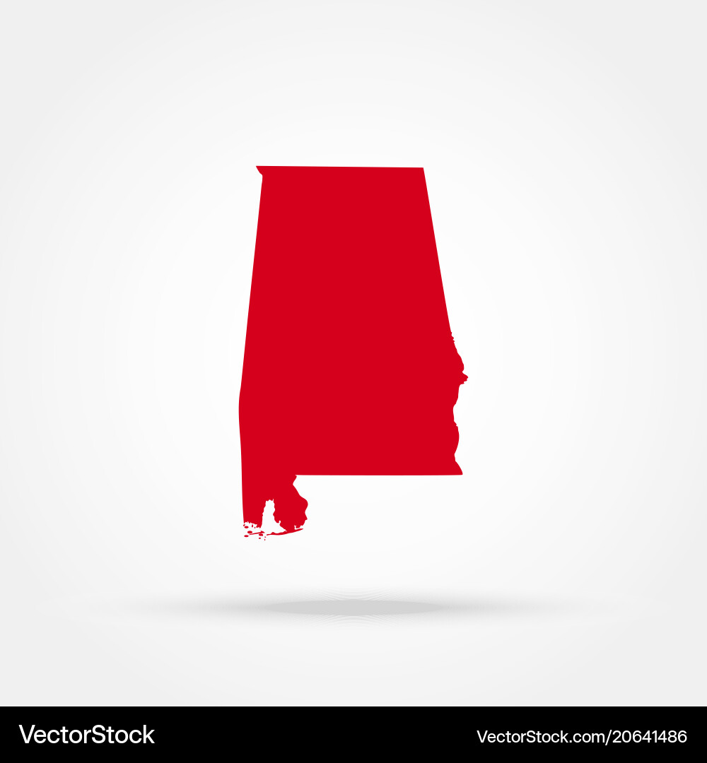 Alabama State Map Royalty Free Vector Image - VectorStock