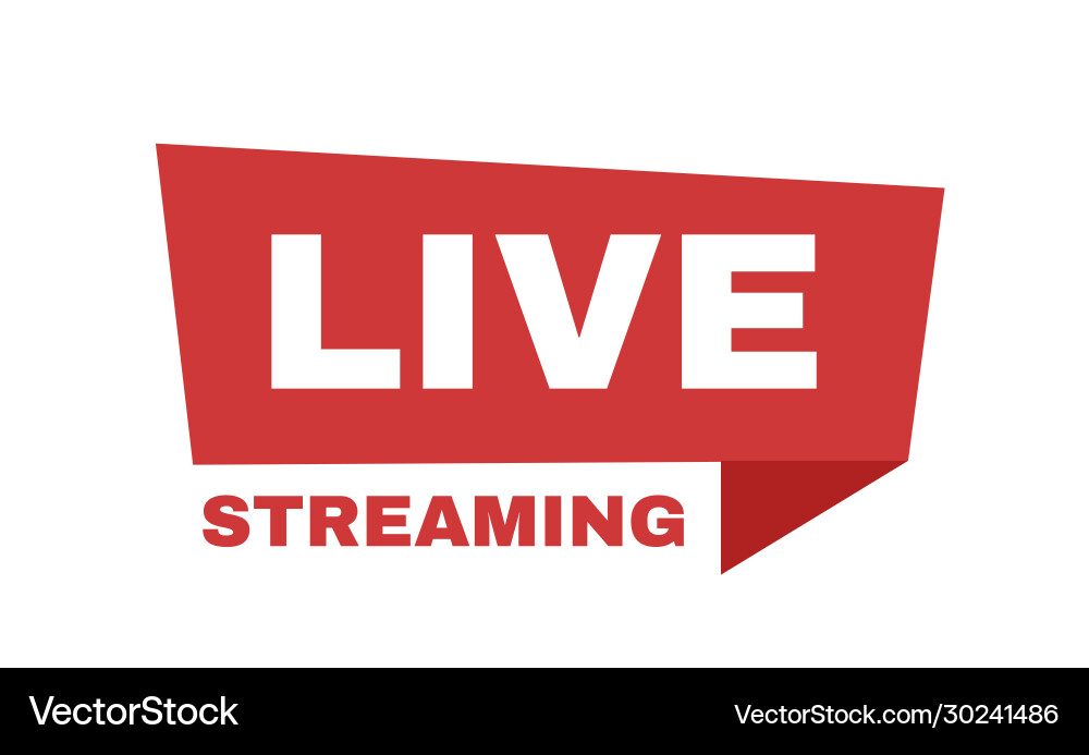 Live streaming logo online stream sign flat Vector Image