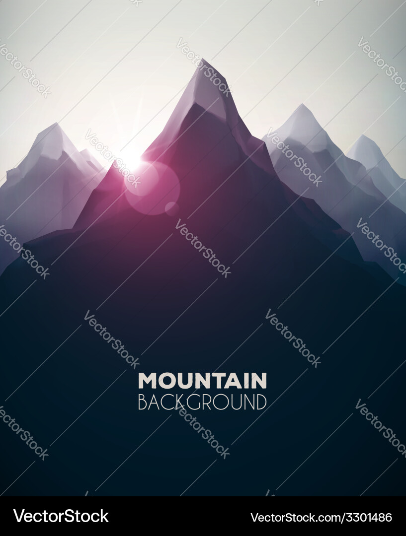 Mountain Landscape Background Royalty Free Vector Image