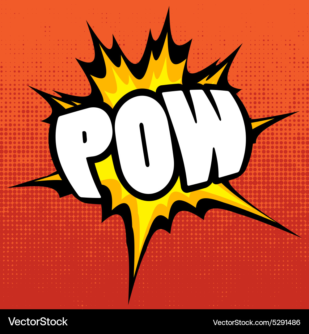 Pow background Royalty Free Vector Image - VectorStock
