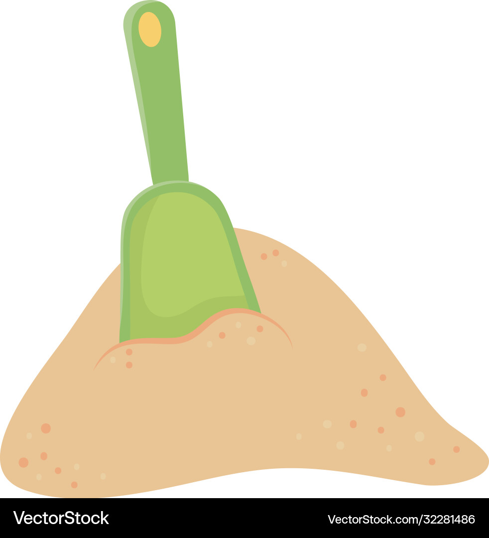 Shovel in sand beach isolated design icon Vector Image