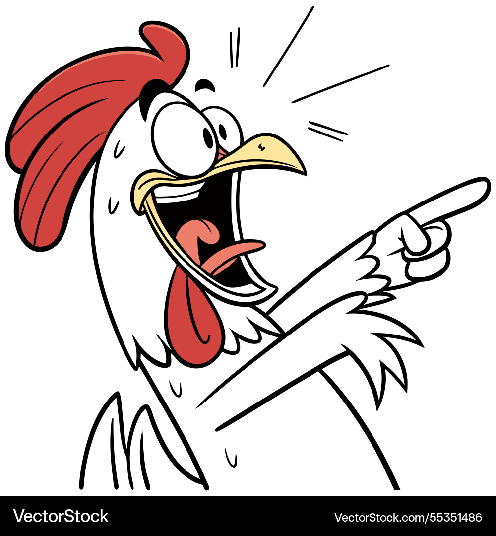 Smiling chicken character – Royalty-Free Vector | VectorStock