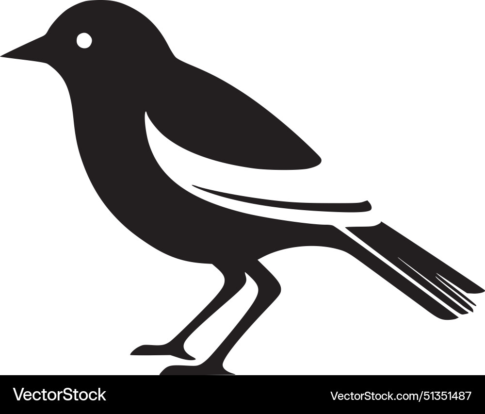 Birds - black and white Royalty Free Vector Image