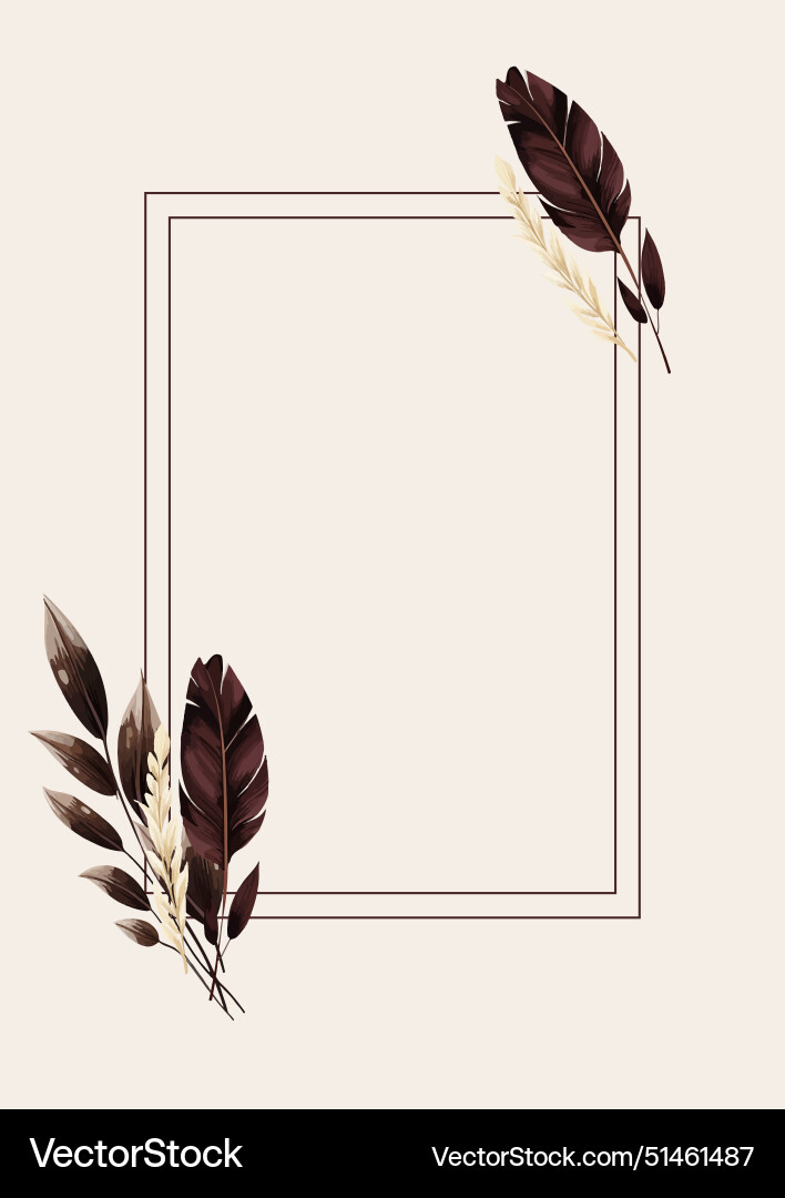 Brown and beige invitation background bouquet Vector Image