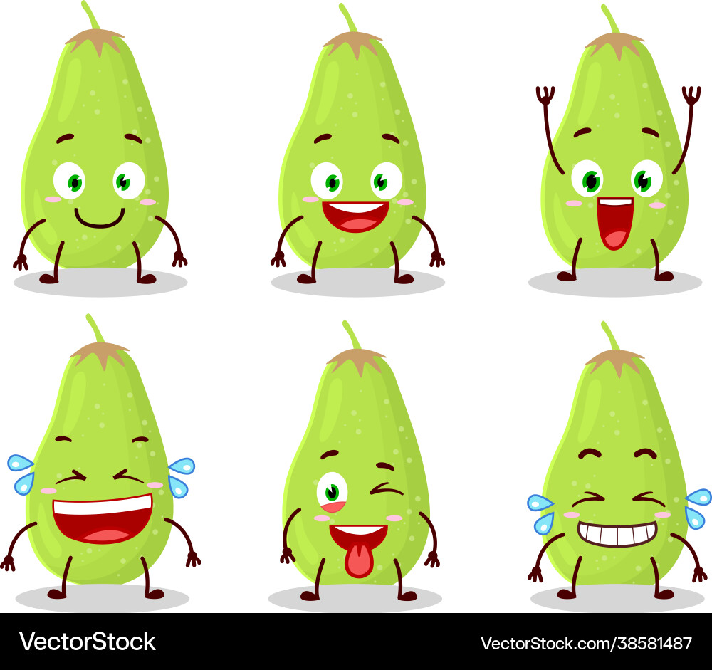 Cartoon character bilimbi with smile expression Vector Image