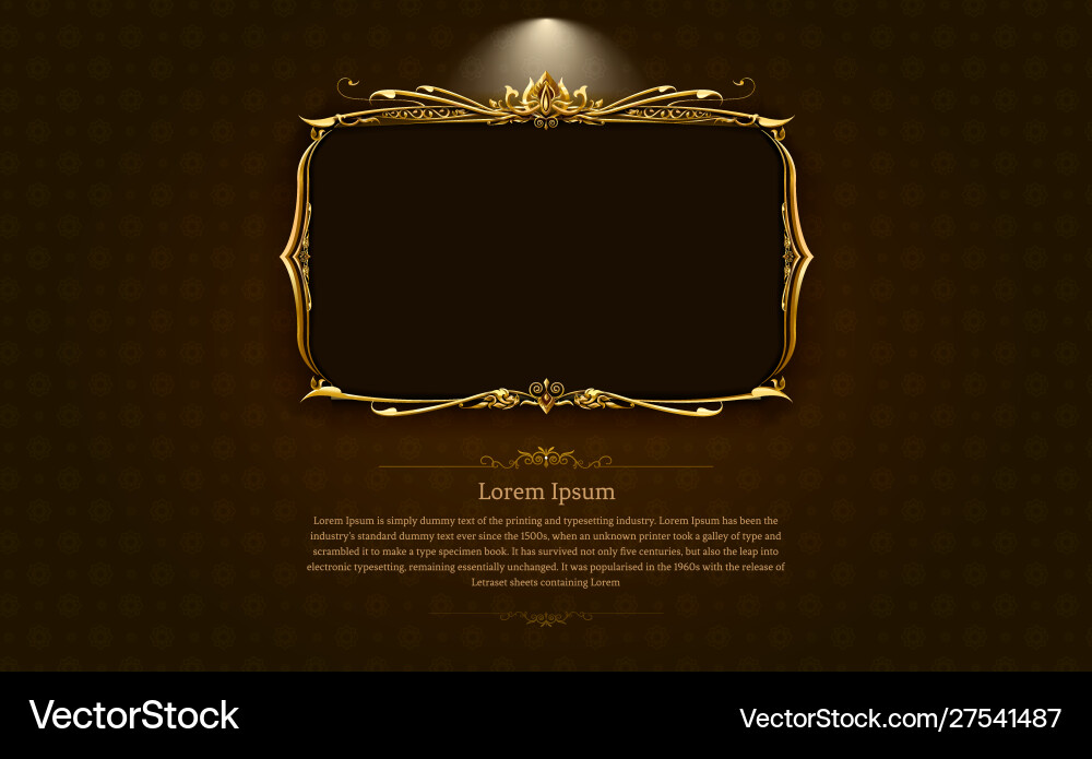 Elegant Thai Art Frame Border Royalty Free Vector Image