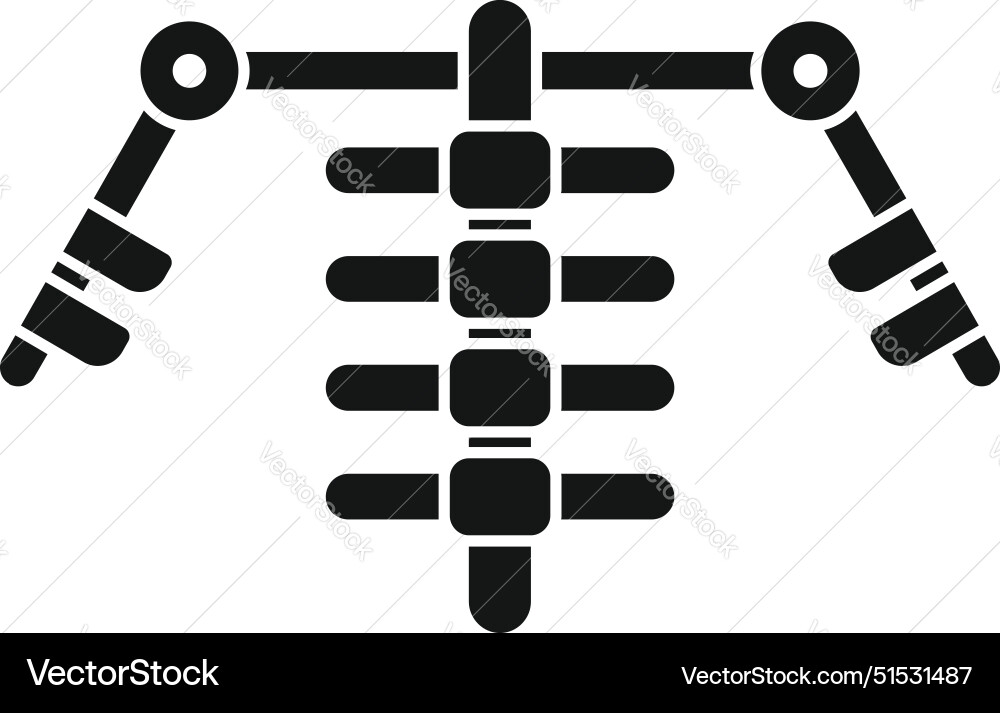Exoskeleton spine support system icon Royalty Free Vector