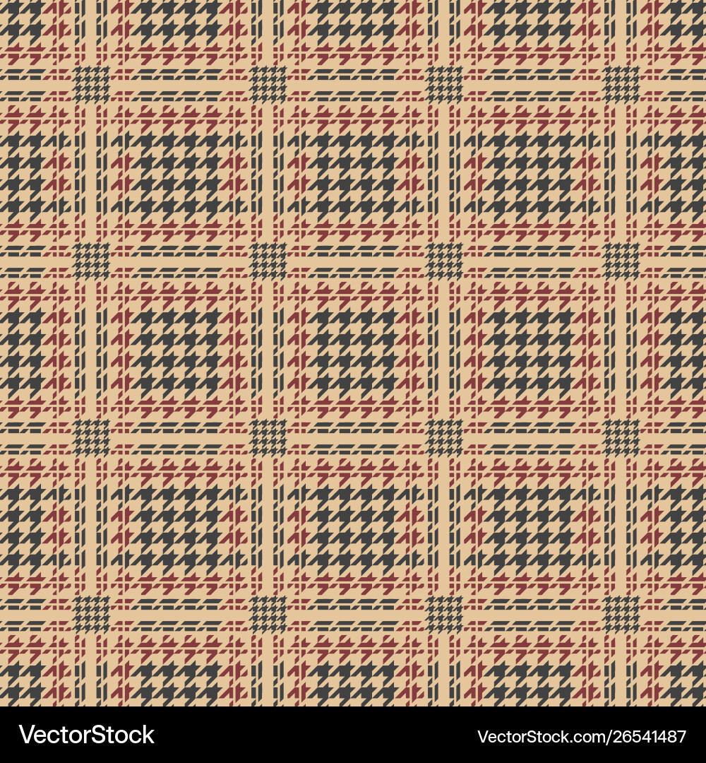 Glen plaid houndstooth pattern Royalty Free Vector Image