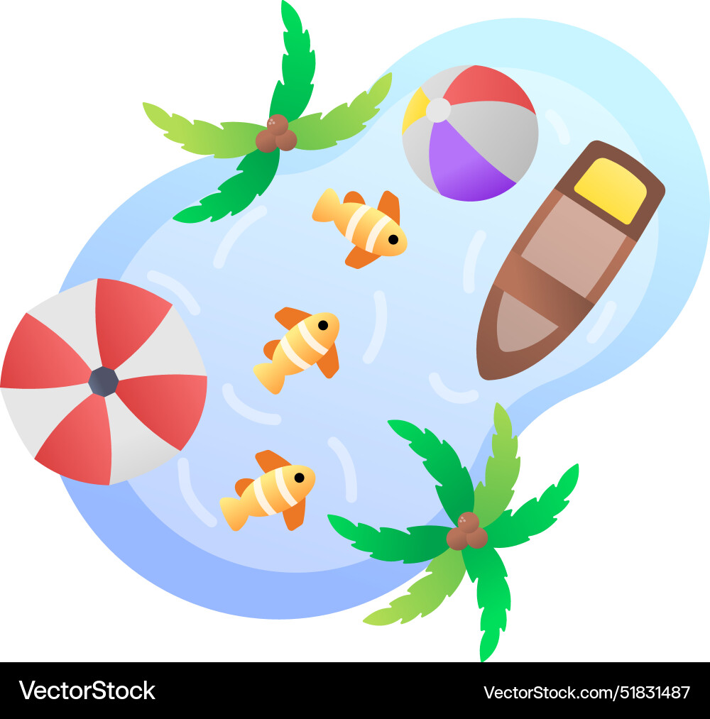 Hotel pool Royalty Free Vector Image - VectorStock
