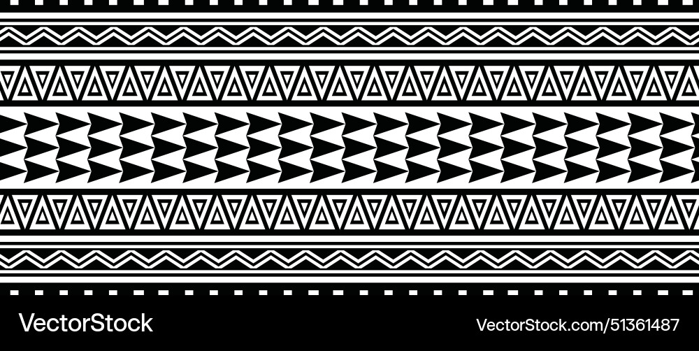Polynesian tattoo tribal band design Royalty Free Vector