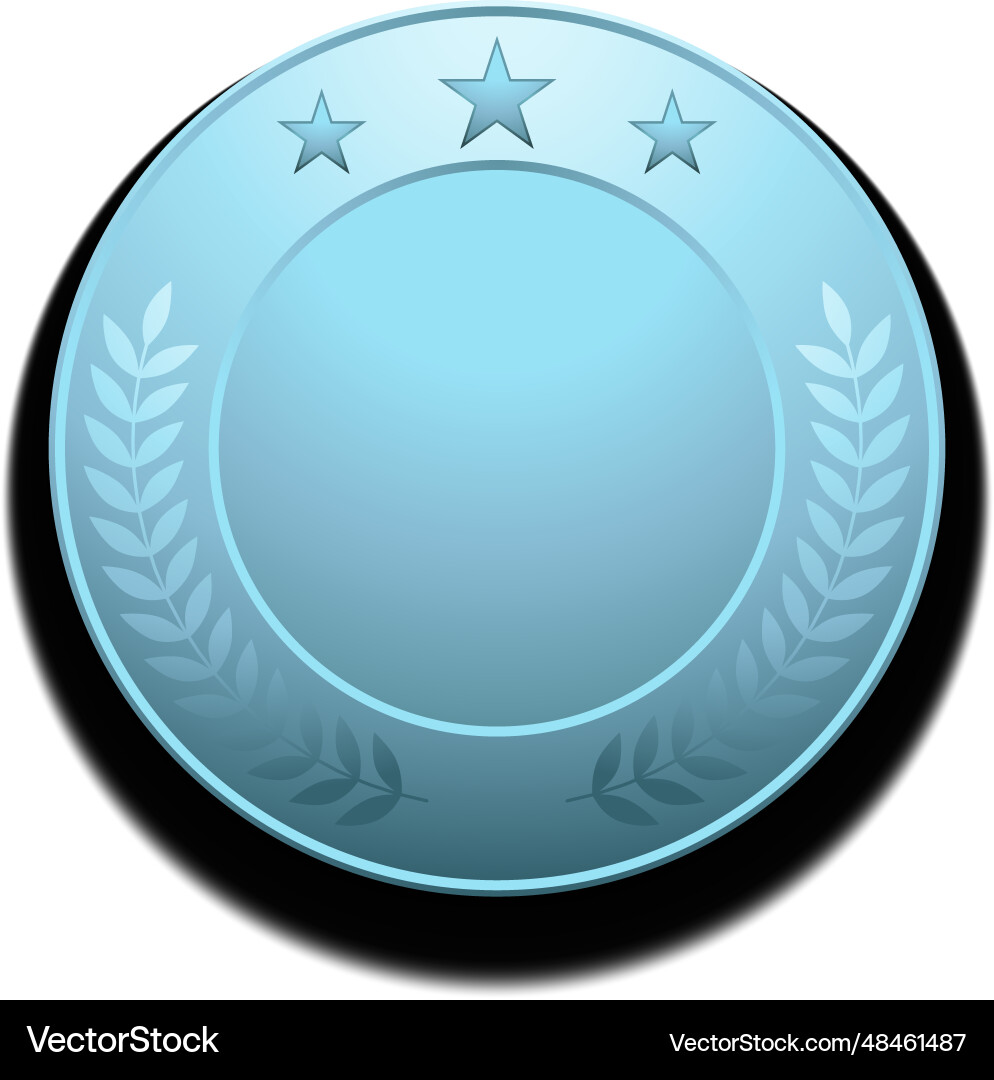 Premium emblem mockup shiny metal round badge Vector Image Premium emblem mockup shiny metal round badge Vector Image