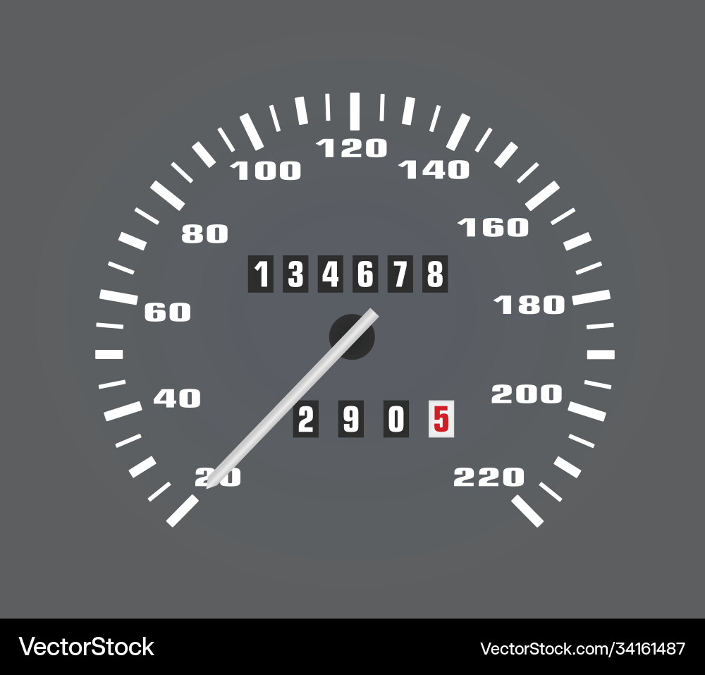 Retro Speedometer Gauge Royalty Free Vector Image