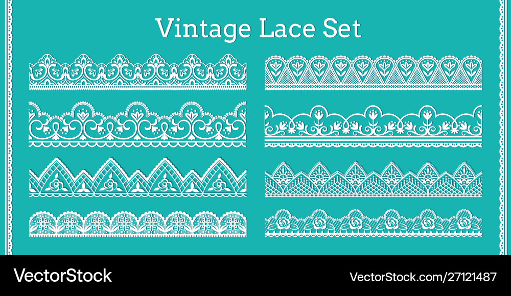 Vintage Lace Borders & Frills Royalty Free Vector Image