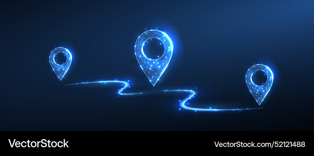 Abstract three pins isolated marker locate Vector Image