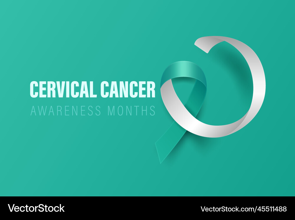 Cervical cancer banner card placard Royalty Free Vector