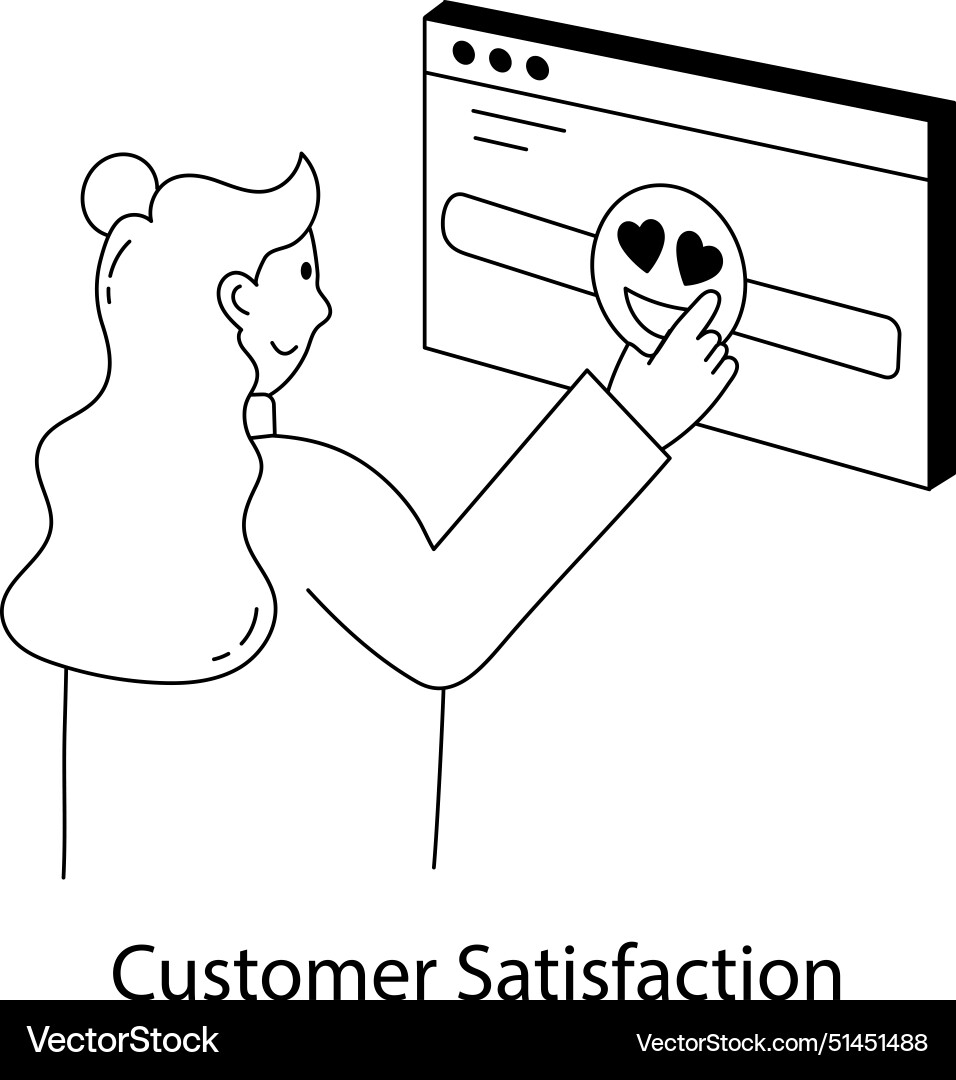 Customer satisfaction Royalty Free Vector Image
