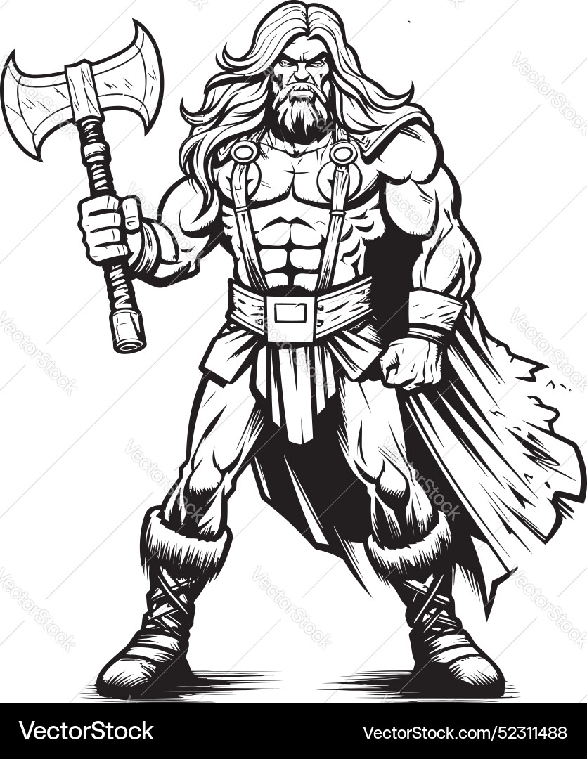 Dark guardian graphics of axe hero assassin Vector Image