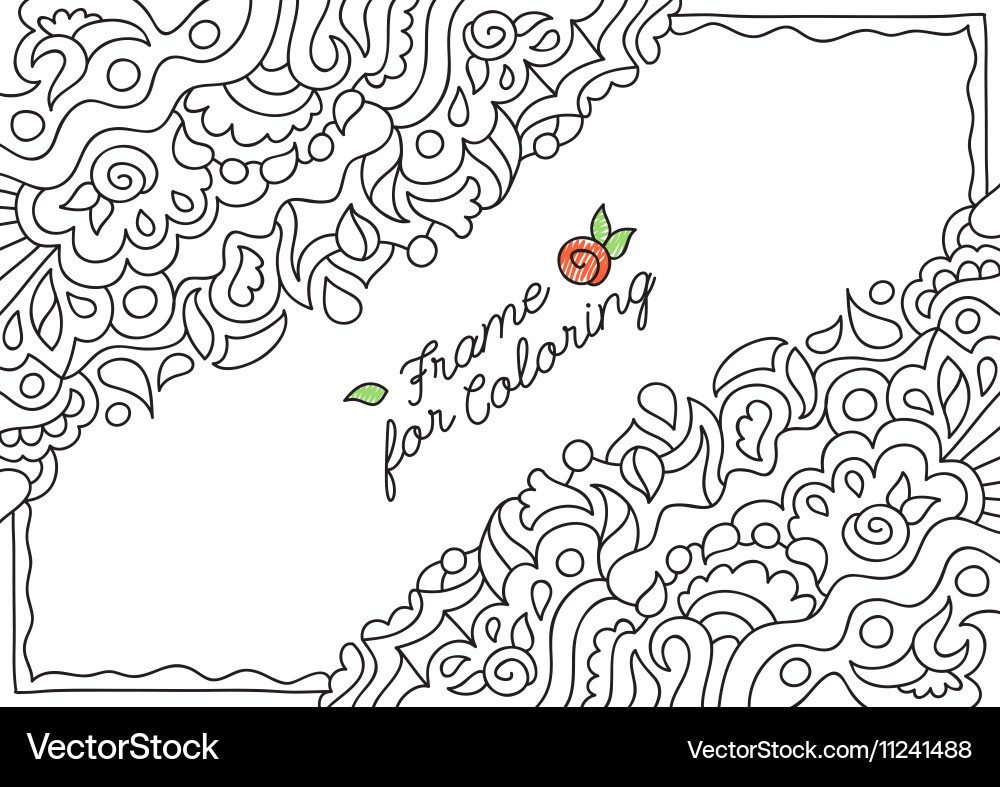 Frame for coloring Royalty Free Vector Image - VectorStock