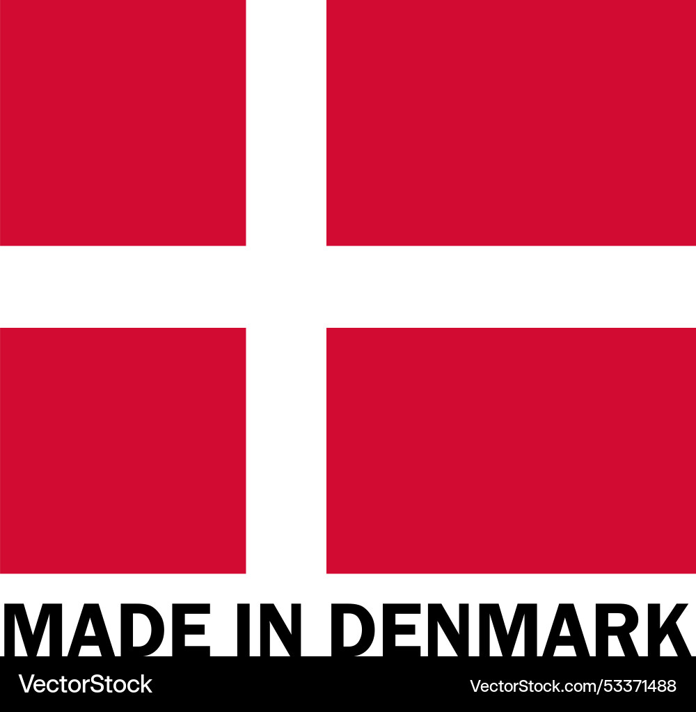 Made in denmark make manufacture sign Royalty Free Vector