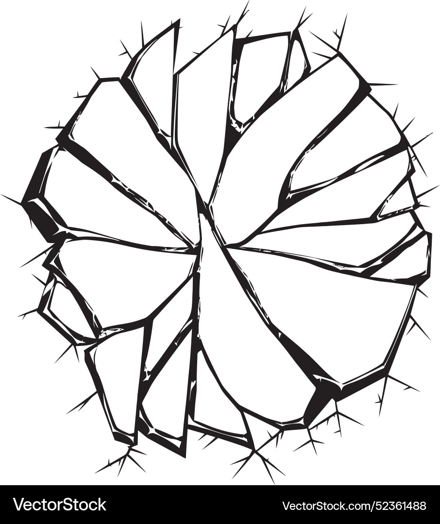 Mosaic collapse abstract broken glass Royalty Free Vector