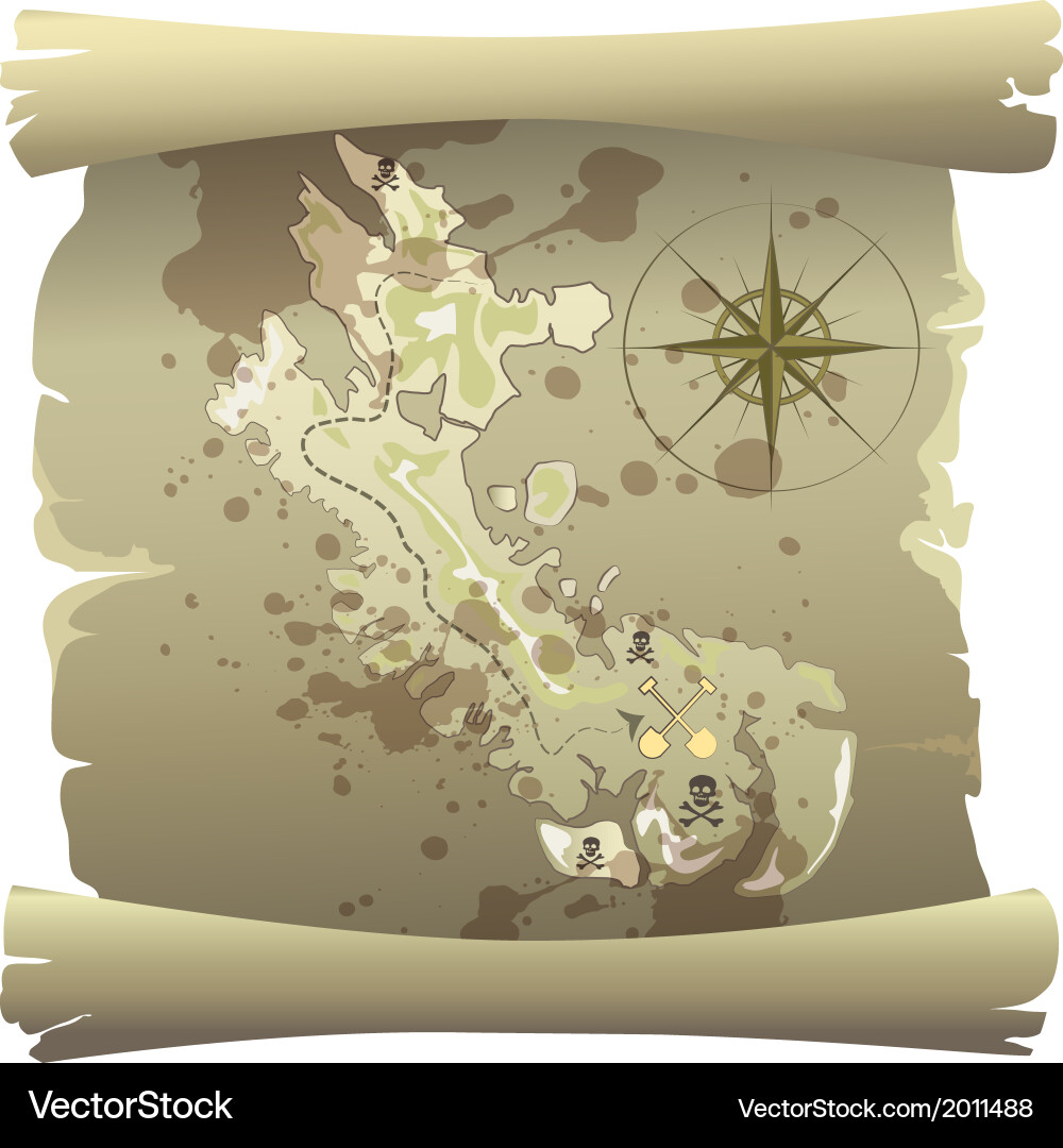 Pirate map Royalty Free Vector Image - VectorStock