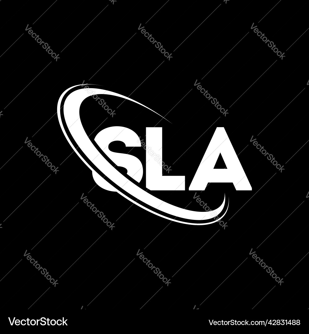Sla logo letter design Royalty Free Vector Image