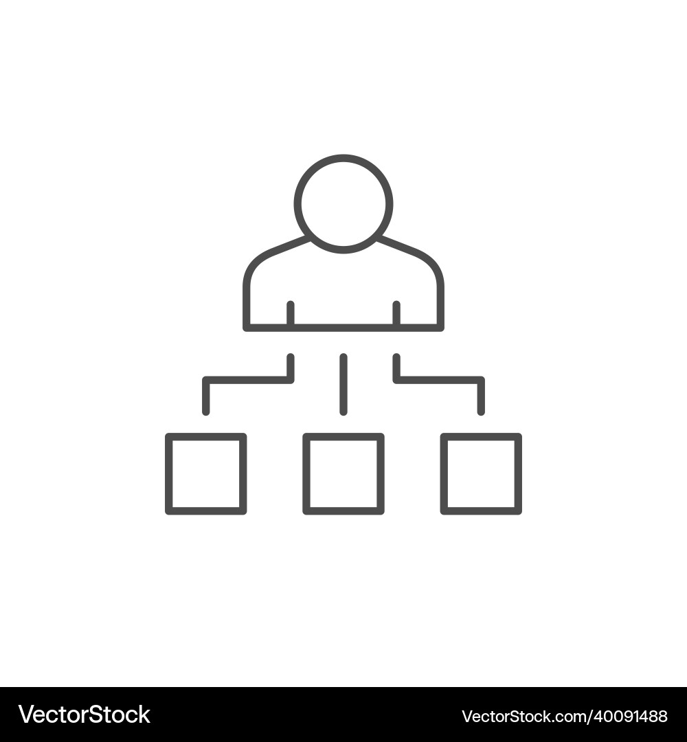 Staff Organization Chart Icon Royalty Free Vector Image