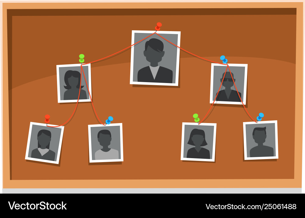 Team structure chart company members board Vector Image