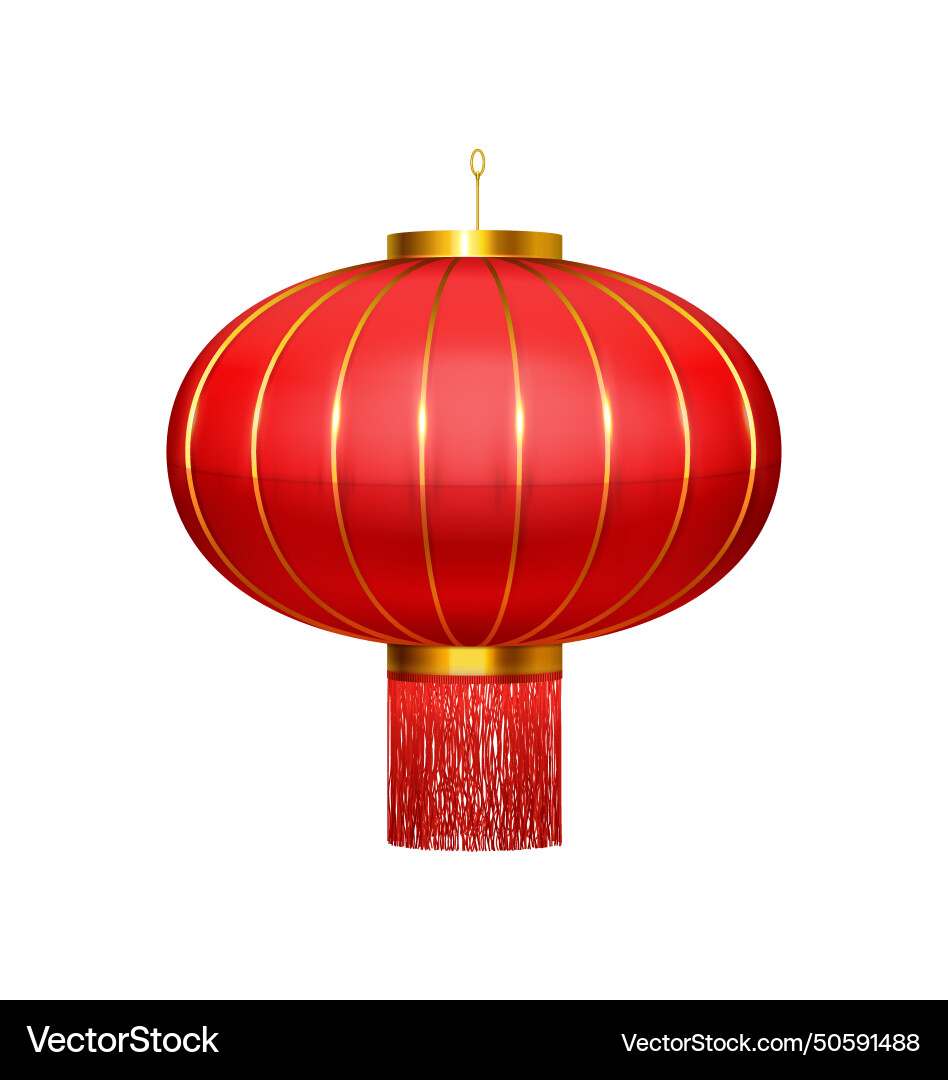 Wide chinese lantern composition Royalty Free Vector Image