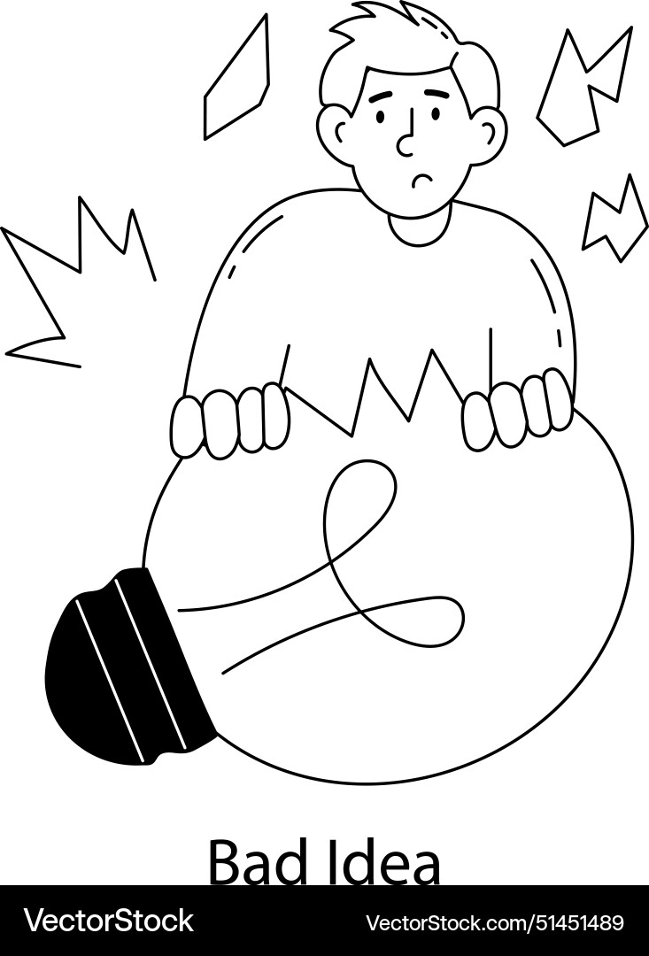 Bad idea Royalty Free Vector Image - VectorStock