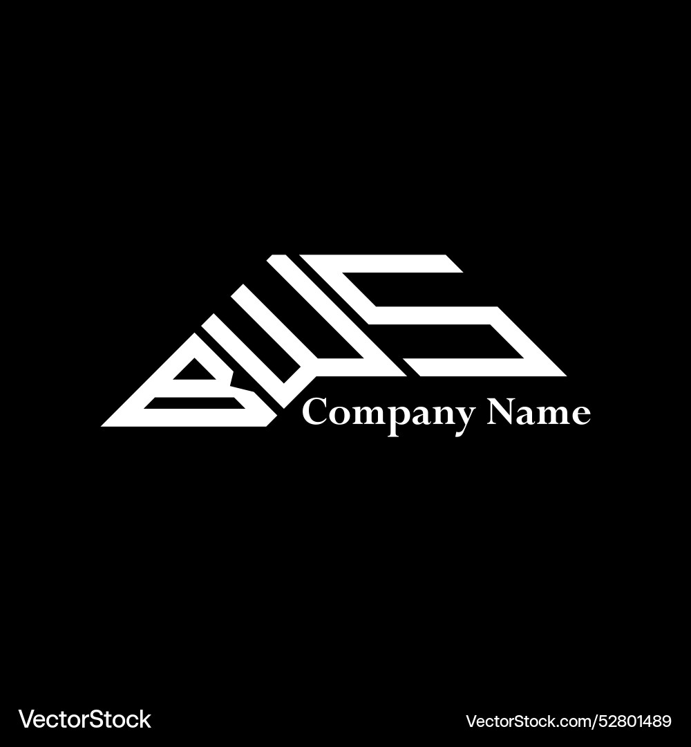 Bws logo design simple and modern Royalty Free Vector Image