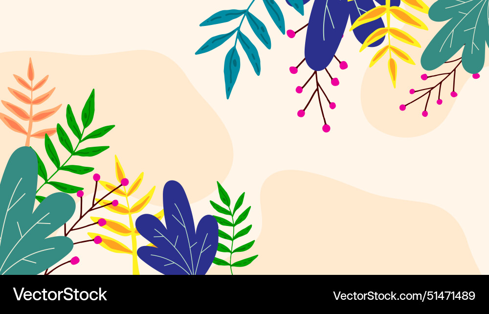 Colorful colourful floral spring background Vector Image