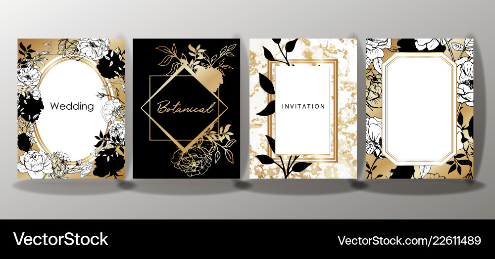 Floral frame design wedding invitation Royalty Free Vector