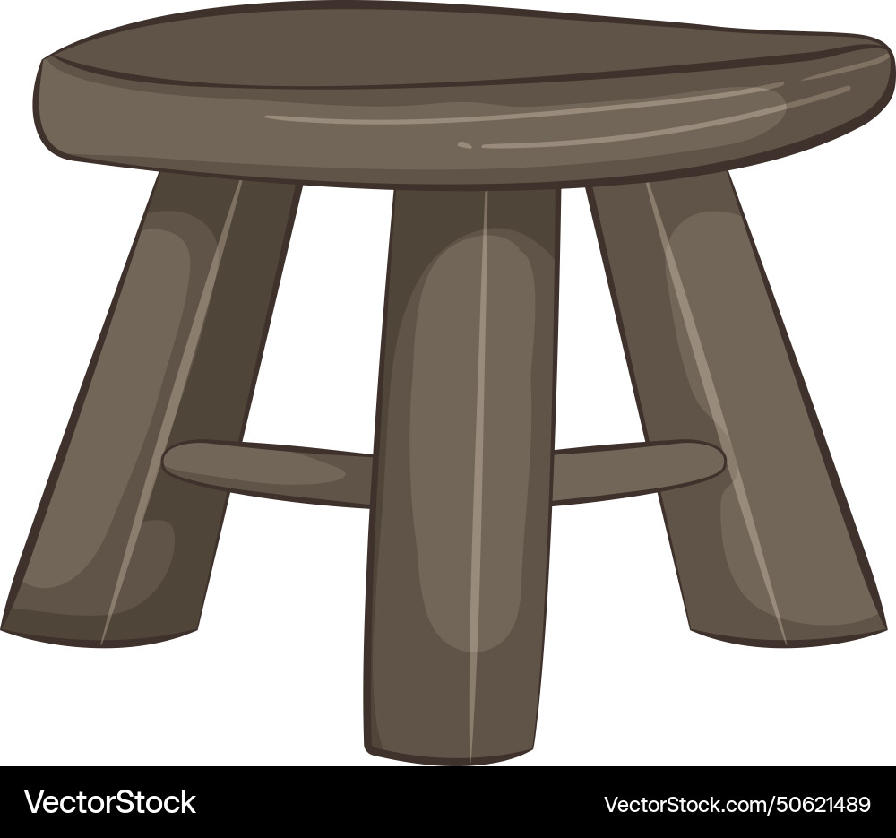 Graphic of a three-legged stool Royalty Free Vector Image