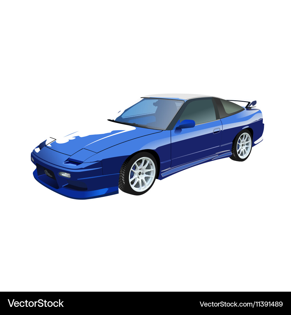 Racing blue car Royalty Free Vector Image - VectorStock