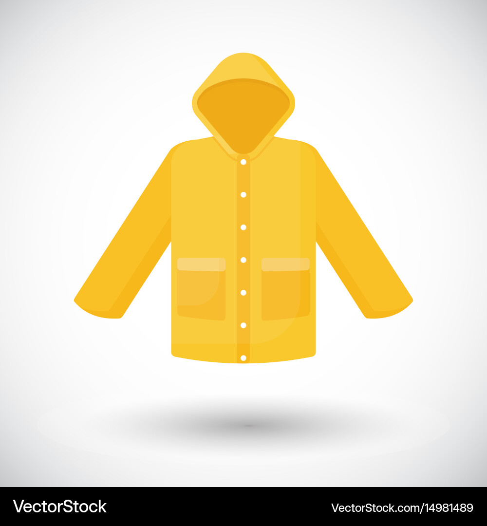 Raincoat flat icon Royalty Free Vector Image - VectorStock