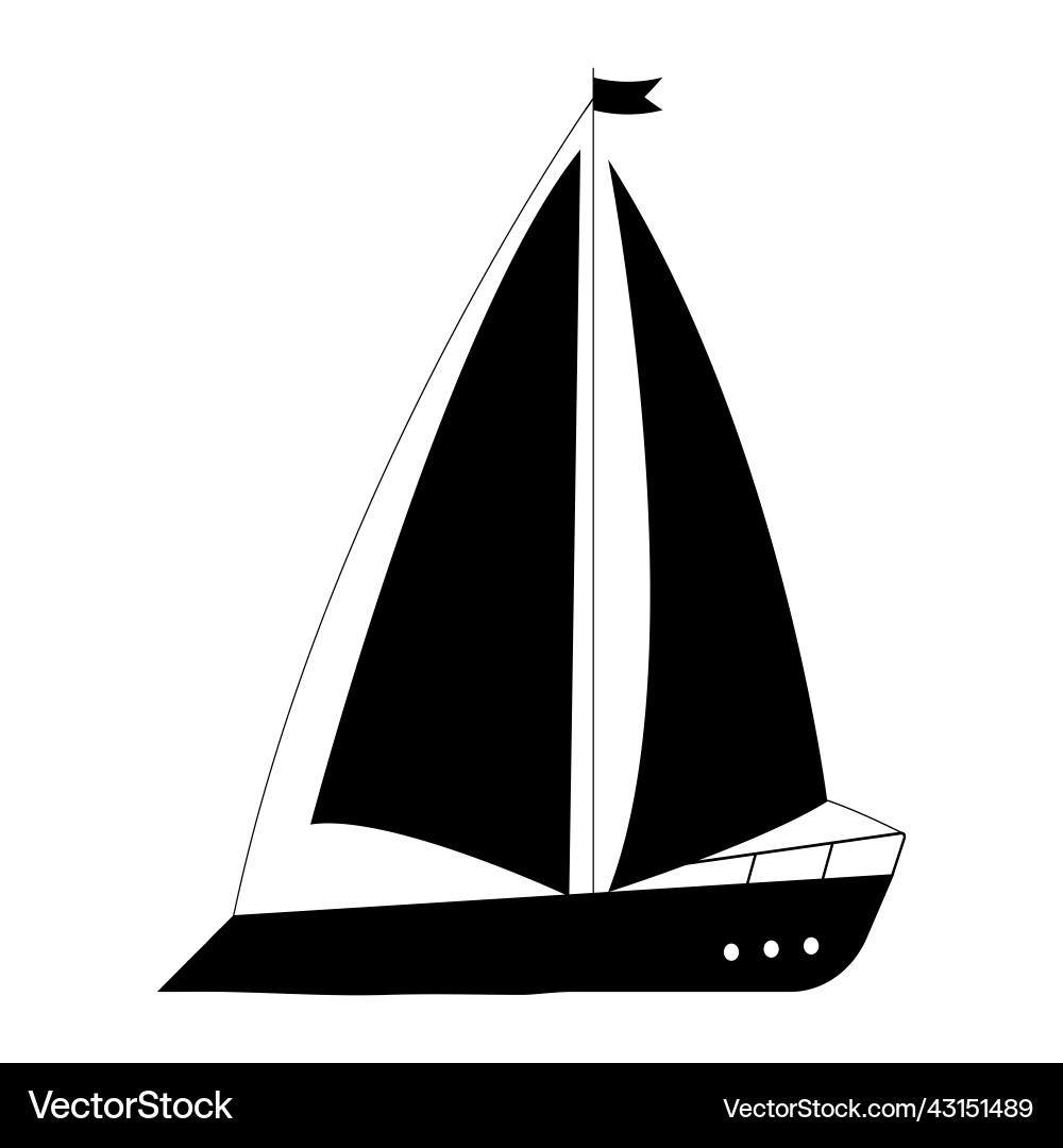 Sailing yacht icon Royalty Free Vector Image - VectorStock