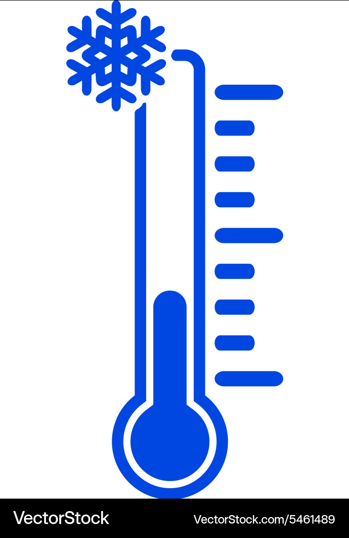 Thermometer icon low temperature symbol Royalty Free Vector