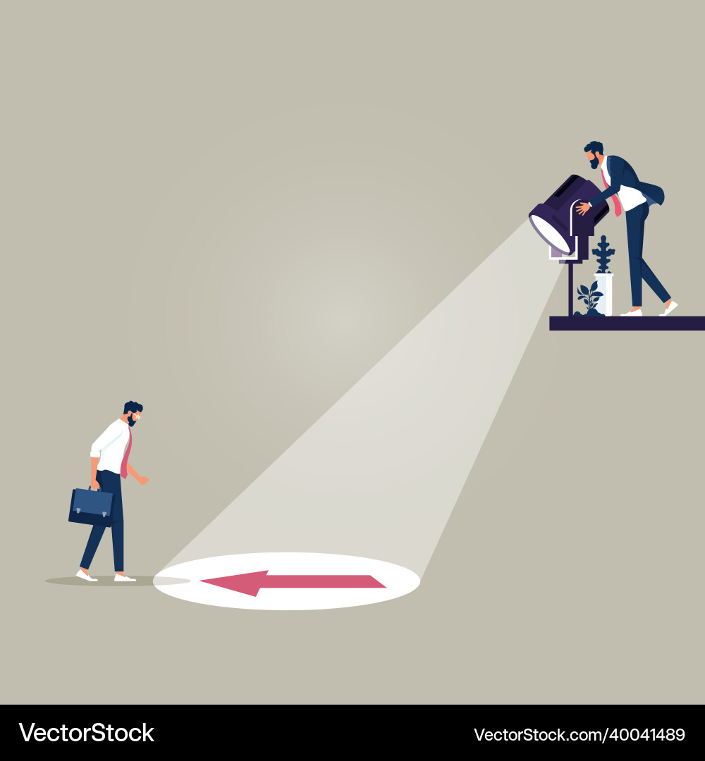 Uncovering direction concept Royalty Free Vector Image