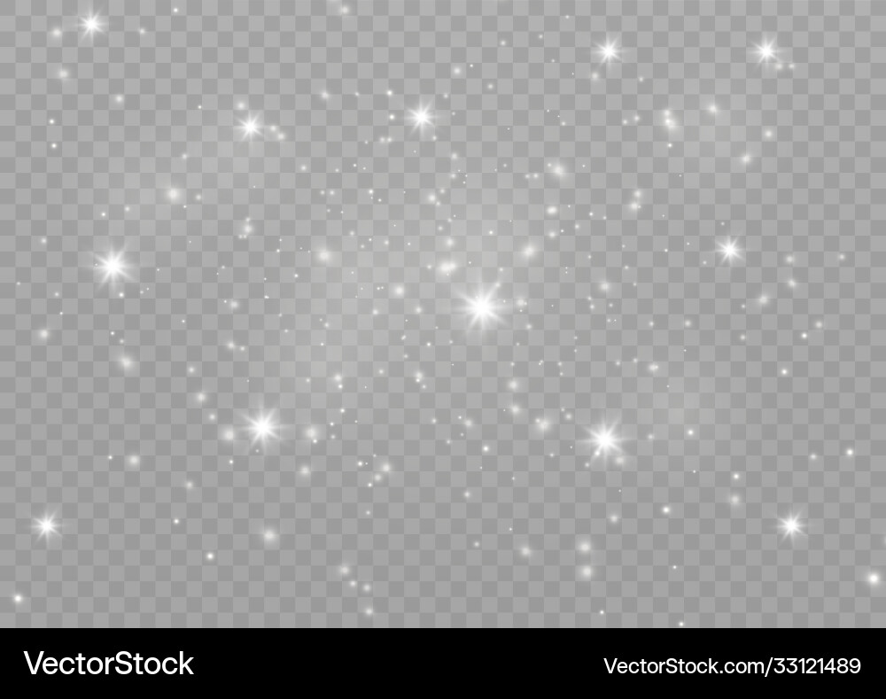 White dust sparks Royalty Free Vector Image - VectorStock