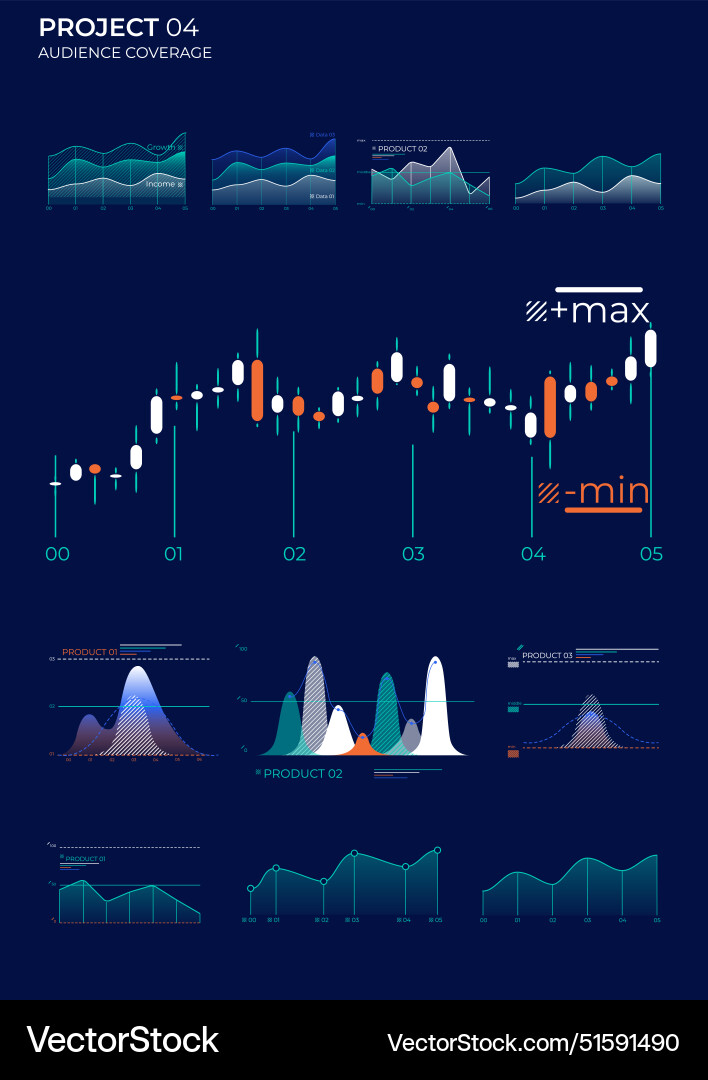 Abstract graphic business diagrams modern Vector Image