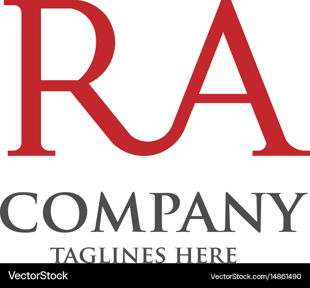 Creative ra letter logo Royalty Free Vector Image