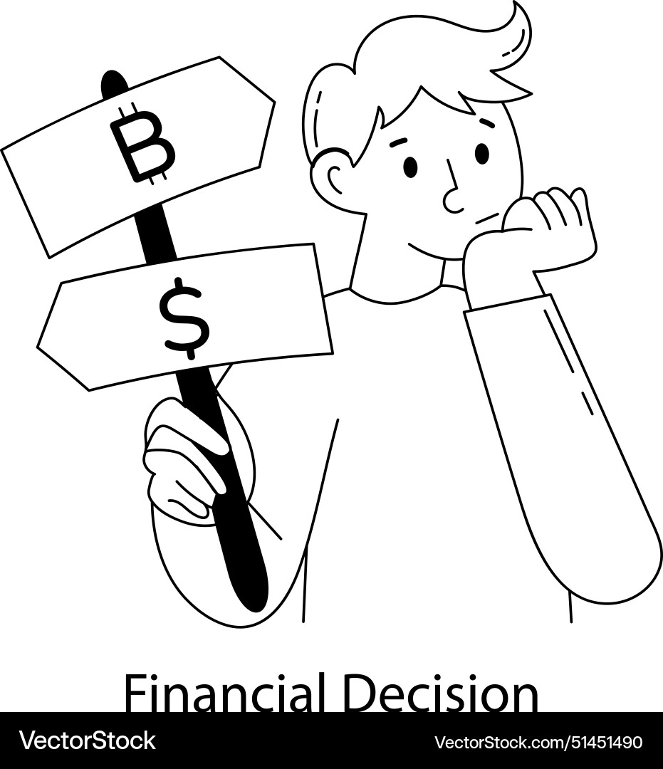 Financial decision Royalty Free Vector Image - VectorStock