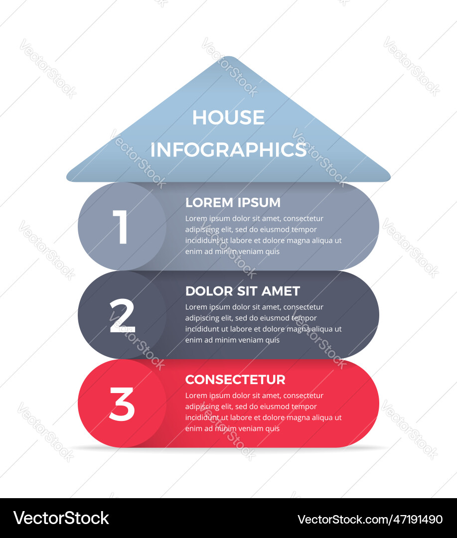 House - infographic template Royalty Free Vector Image