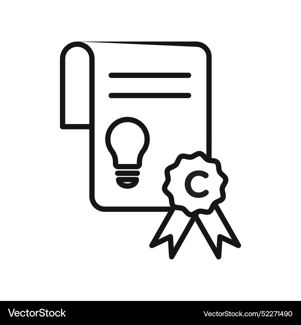 Intellectual property and copyright icon black Vector Image