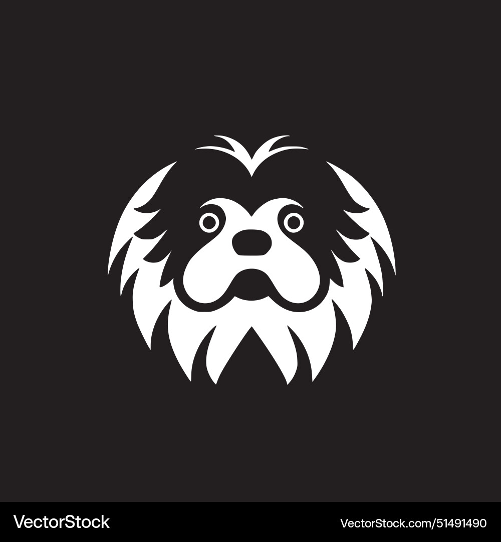 Japanese chin - minimalist and flat logo Vector Image