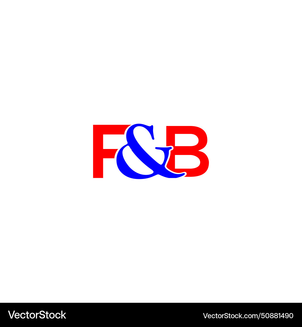 Luxury letter fb or f3 logo design Royalty Free Vector Image