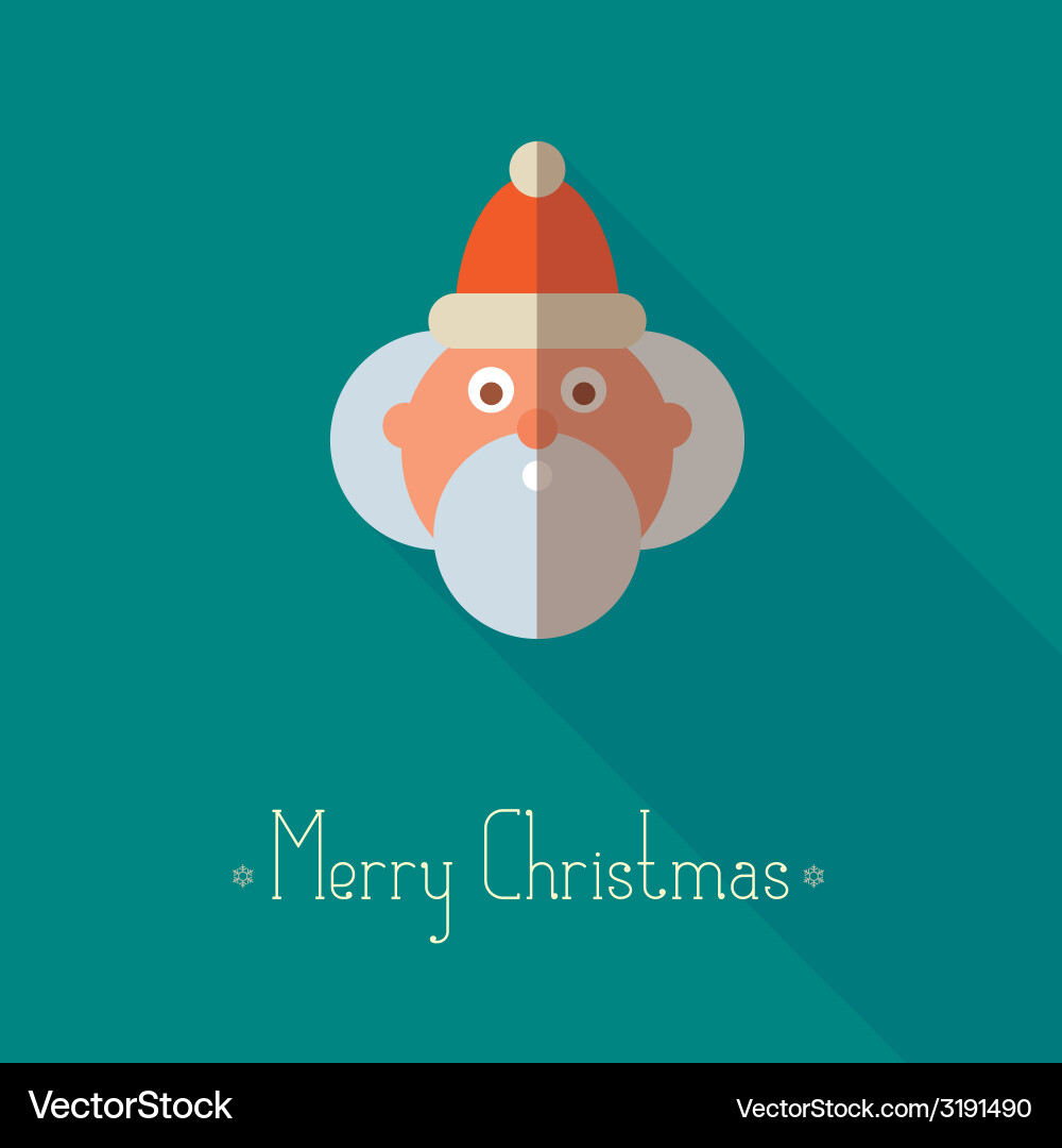 Merry Christmas Santa Flat Illustration Royalty Free Vector